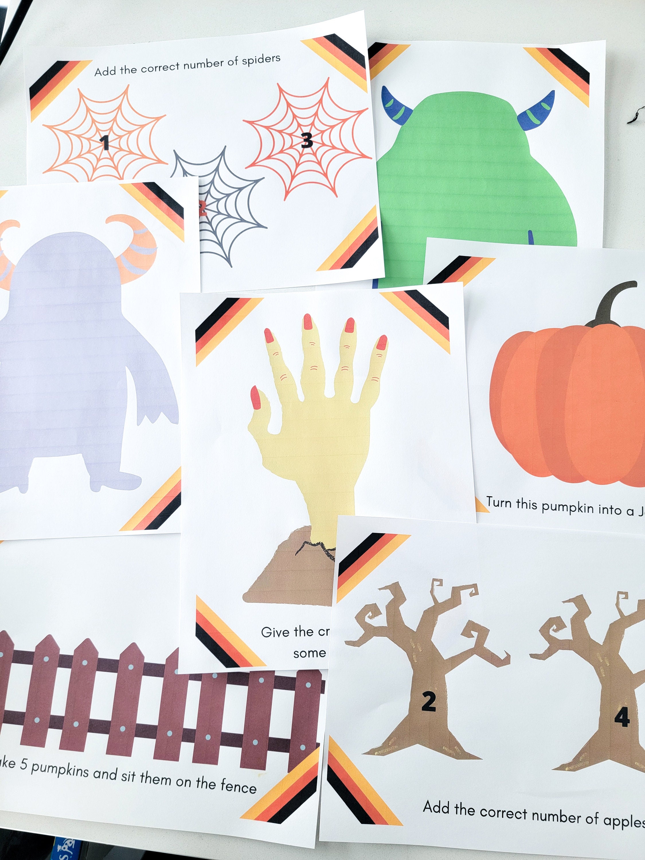 Toddler Halloween Playdough Mats - Spooky Prompts - Counting ...