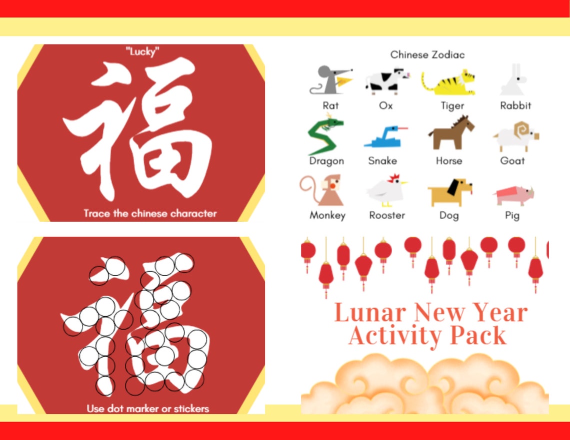 Lunar New Year Activities Learning Counting Shapes Chinese New Year ...