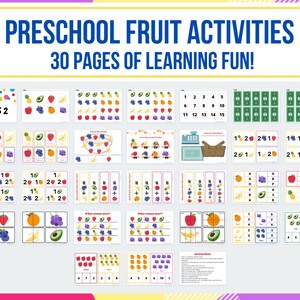 Preschool Learning Fruit Activities - Busy Book - Preschool Printable ...