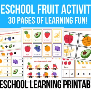 Preschool Learning Fruit Activities - Busy Book - Preschool Printable ...
