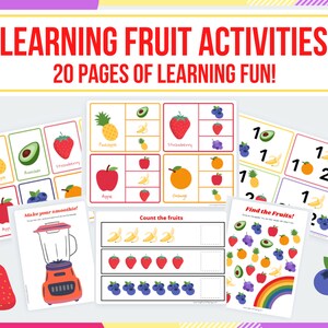 Preschool Toddler Fruit Activities - Busy Book - Preschool Printable ...