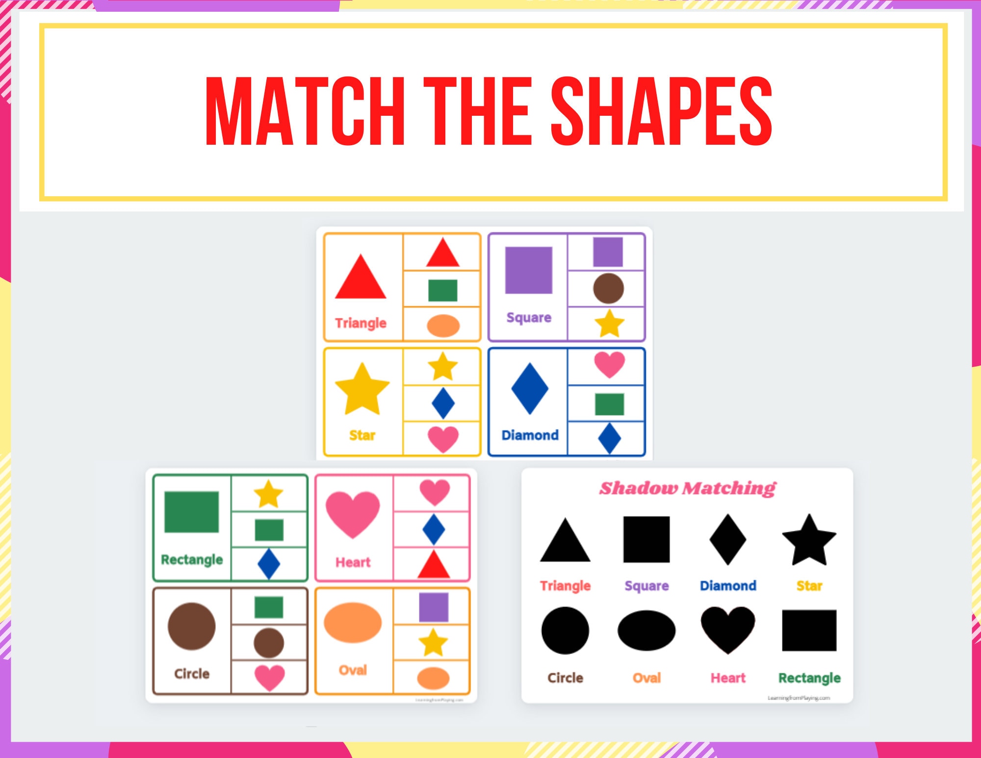 Toddler Learning Shapes Activities Toddler Busy Book Toddler Printable ...