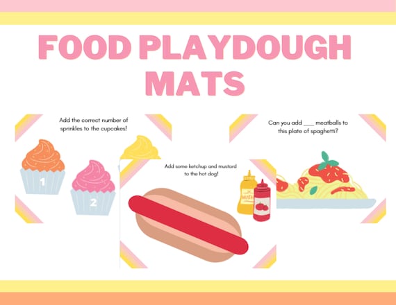 Toddler Food Playdough Mats Playdough Sheet Make Food | Etsy