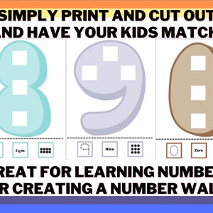 Toddler Number Match Activity - Sorting - Learning - Matching - Busy ...