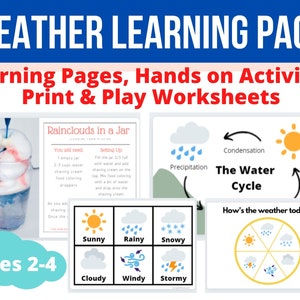 Preschool Toddler Weather Learning Pack - Busy Book - Preschool ...