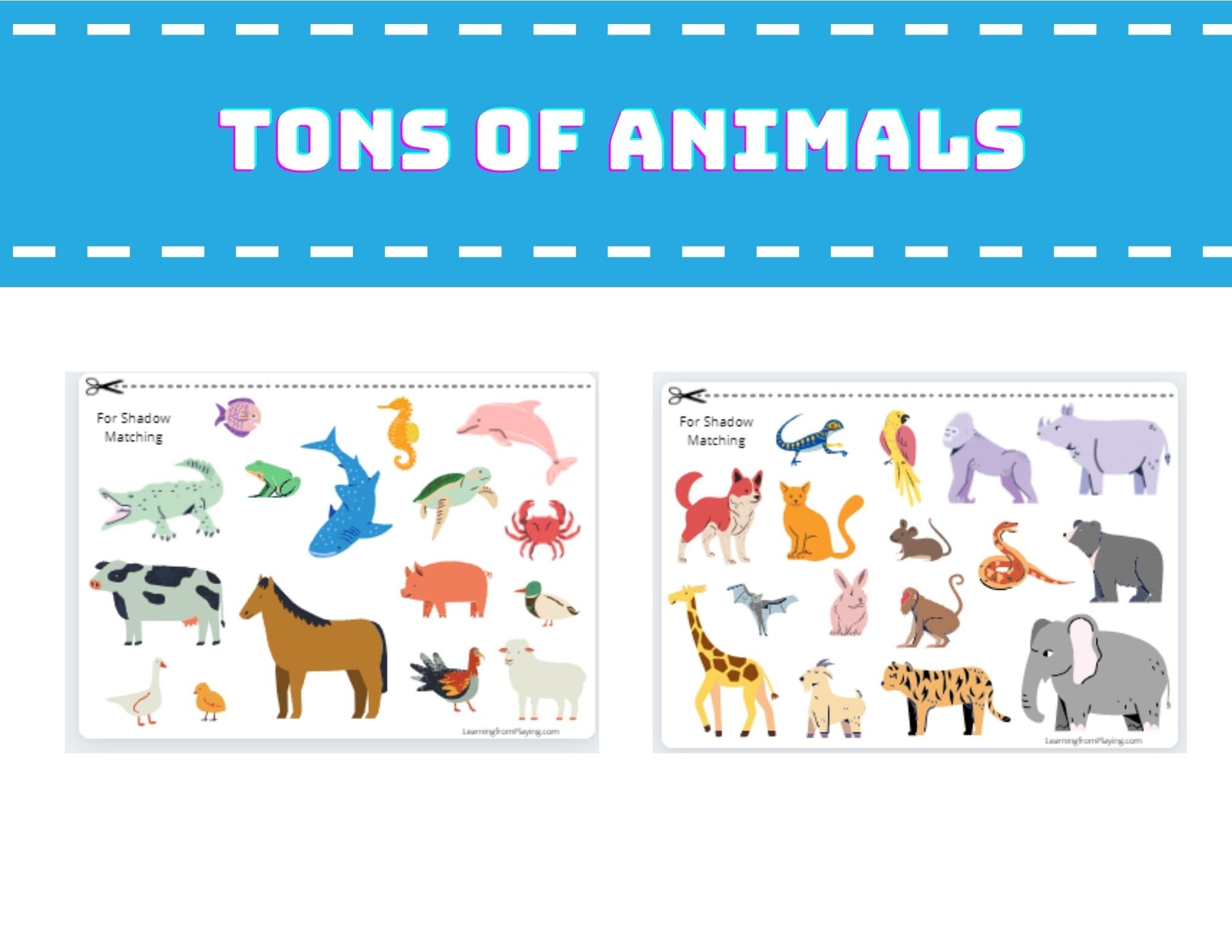 Toddler Animal Activities - Shadow Matching - Learning - Toddler Busy ...