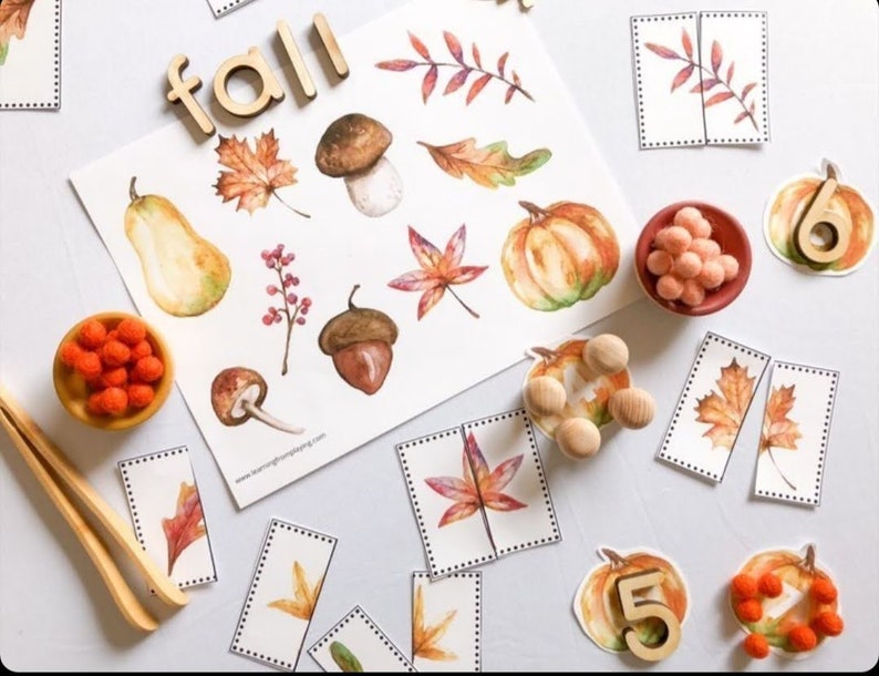 Autumn Printable Pack - Pumpkin Counting - Shadow Matching - Fall ...