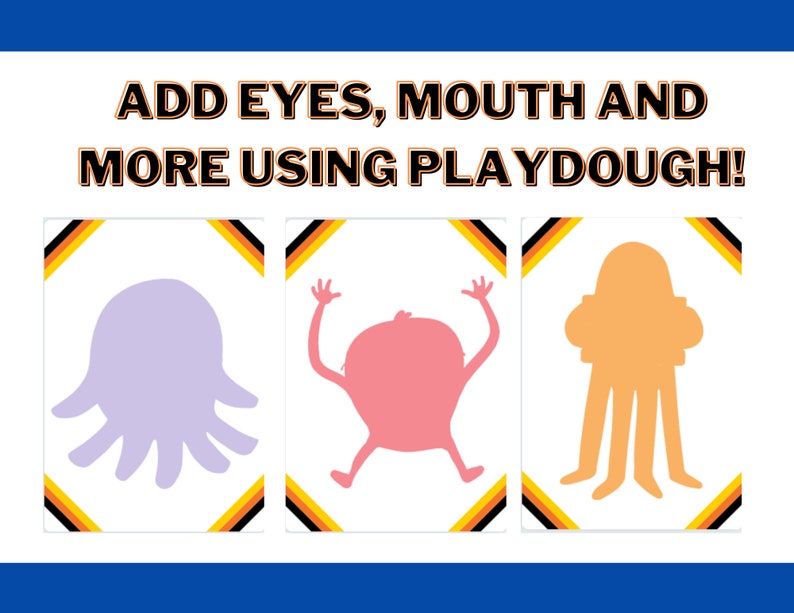 Toddler Monster Playdough Mats - Build Your Own Monster - Playdough ...