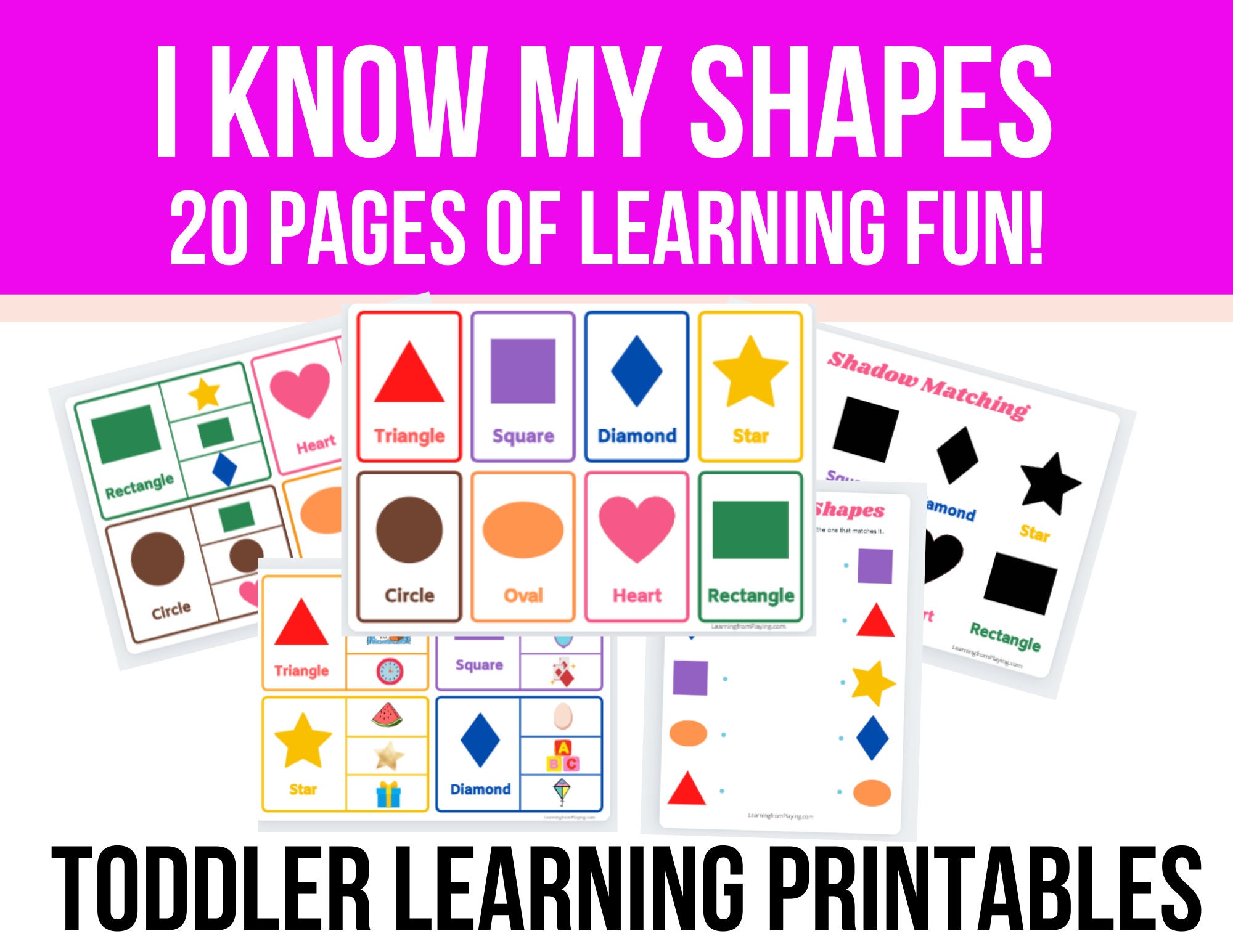 Toddler Learning Shapes Activities Toddler Busy Book Toddler Printable ...