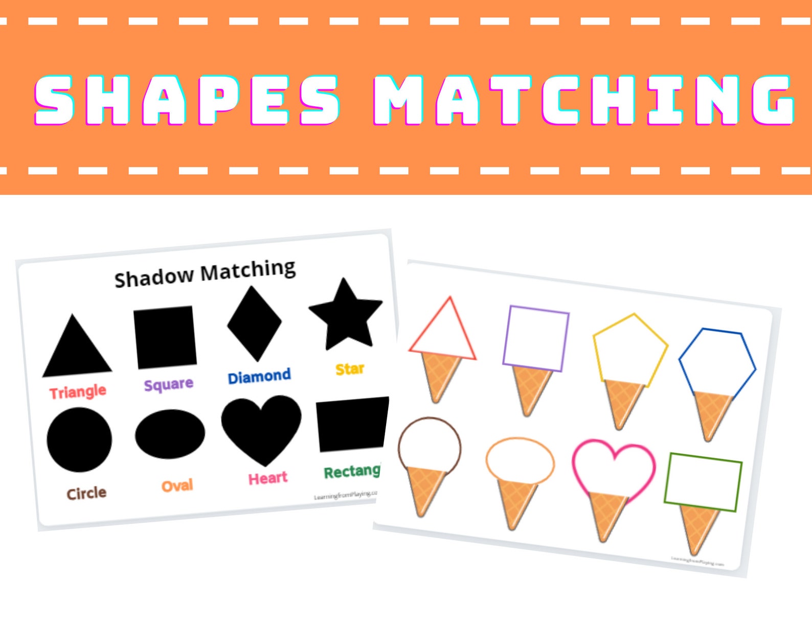 Toddler Shapes Activities Shadow Matching Learning Busy Book Printable ...