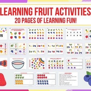 Toddler Learning Fruit Activities - Toddler Busy Book - Toddler ...