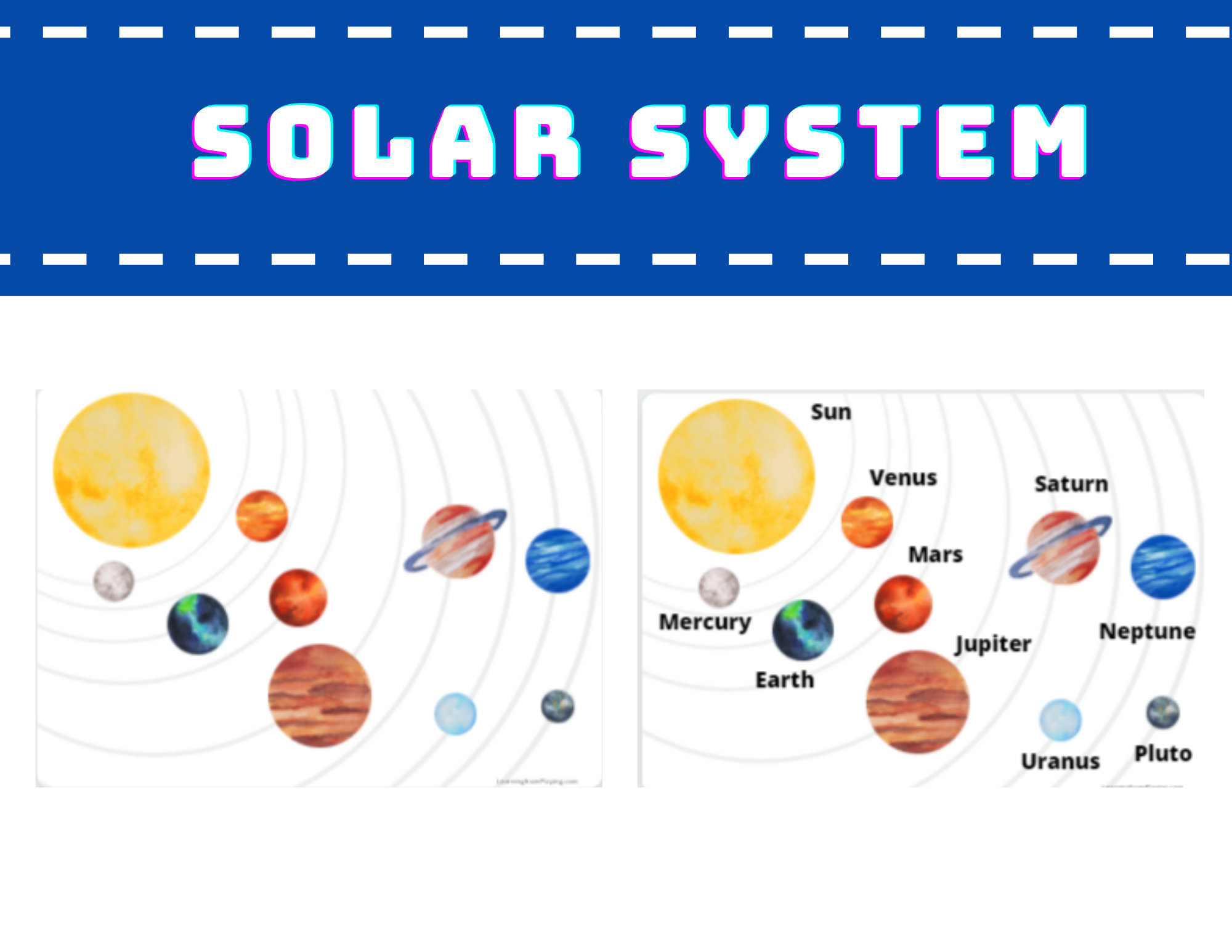 Toddler Solar System Space Counting Planets Patterns Shadow Matching ...