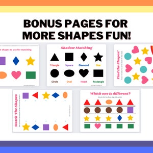 Toddler Shapes Matching Activity - Sorting - Learning - Busy Book ...