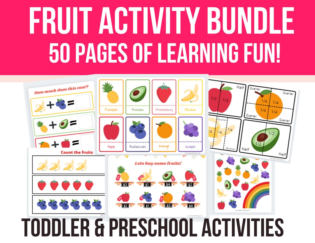 Preschool Toddler Fruit Activities - Busy Book - Preschool Printable ...
