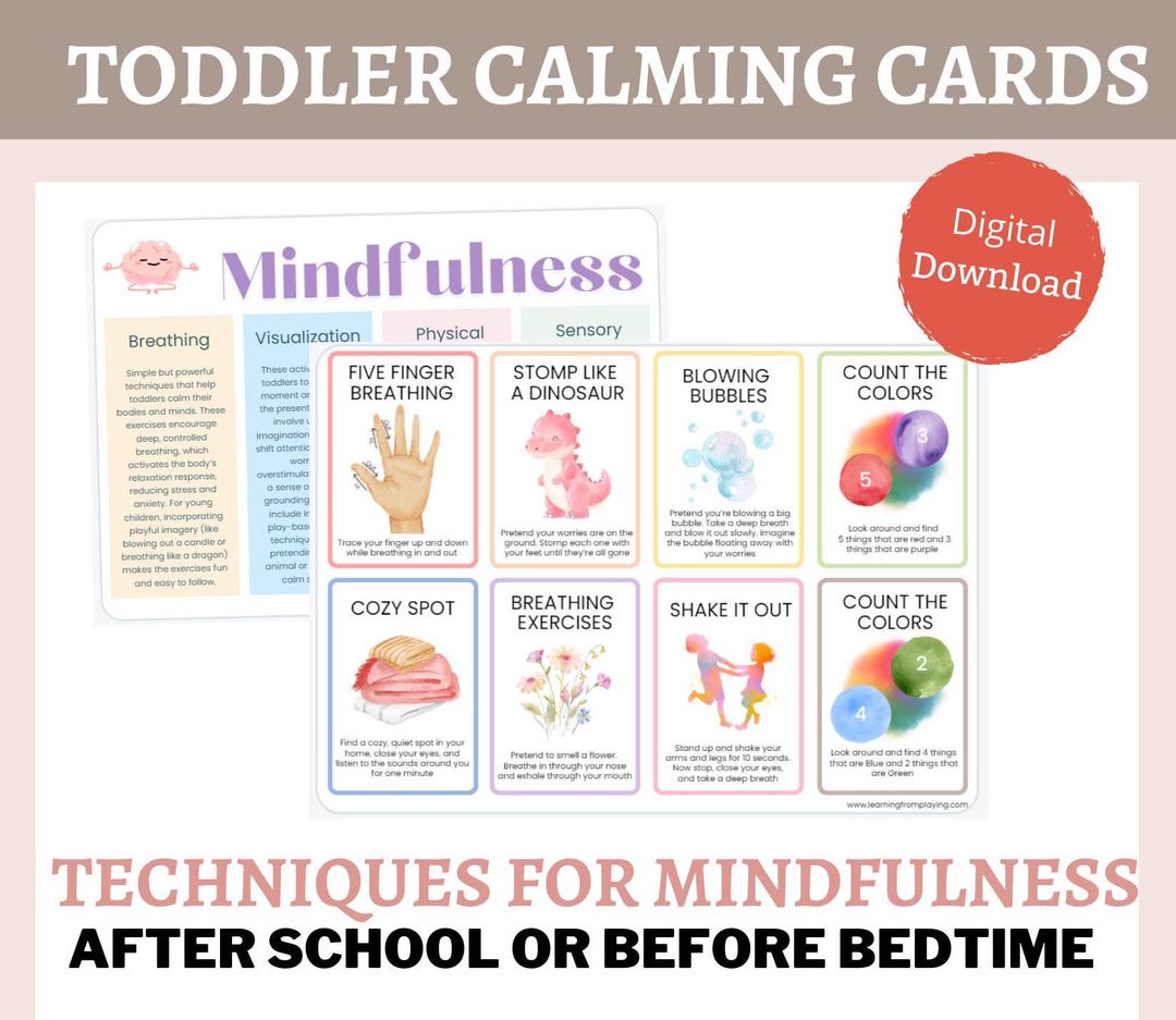 Toddler Calm Down Cards | Printable Emotional Regulation Cards ...
