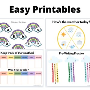 Preschool Toddler Weather Learning Pack - Busy Book - Preschool ...