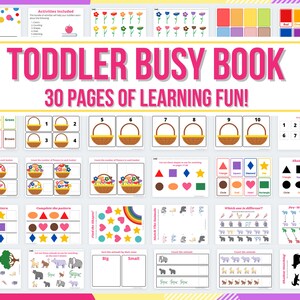 Toddler Learning Activities 100+ Pages - Counting, Shapes, Fruits ...