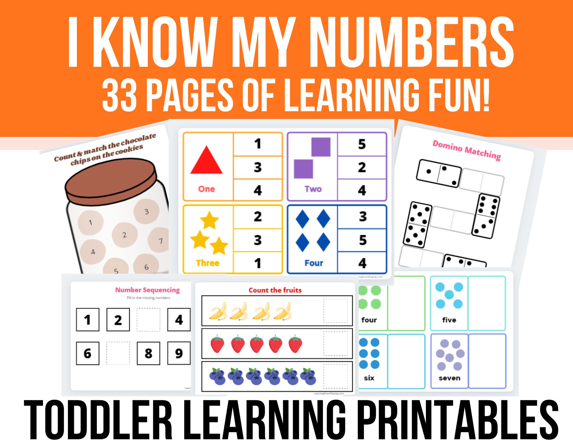 Toddler Counting Activities Toddler Busy Book Toddler Printable Binder ...