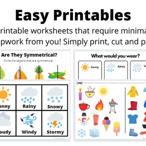 Preschool Toddler Weather Learning Pack - Busy Book - Preschool ...