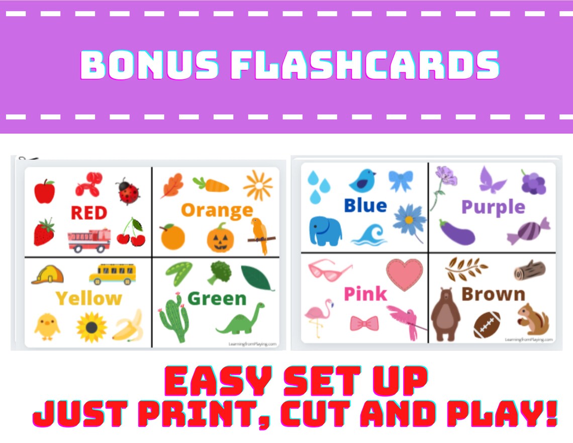 Toddler Color Sorting Activities Colors Learning Busy Book Printable ...