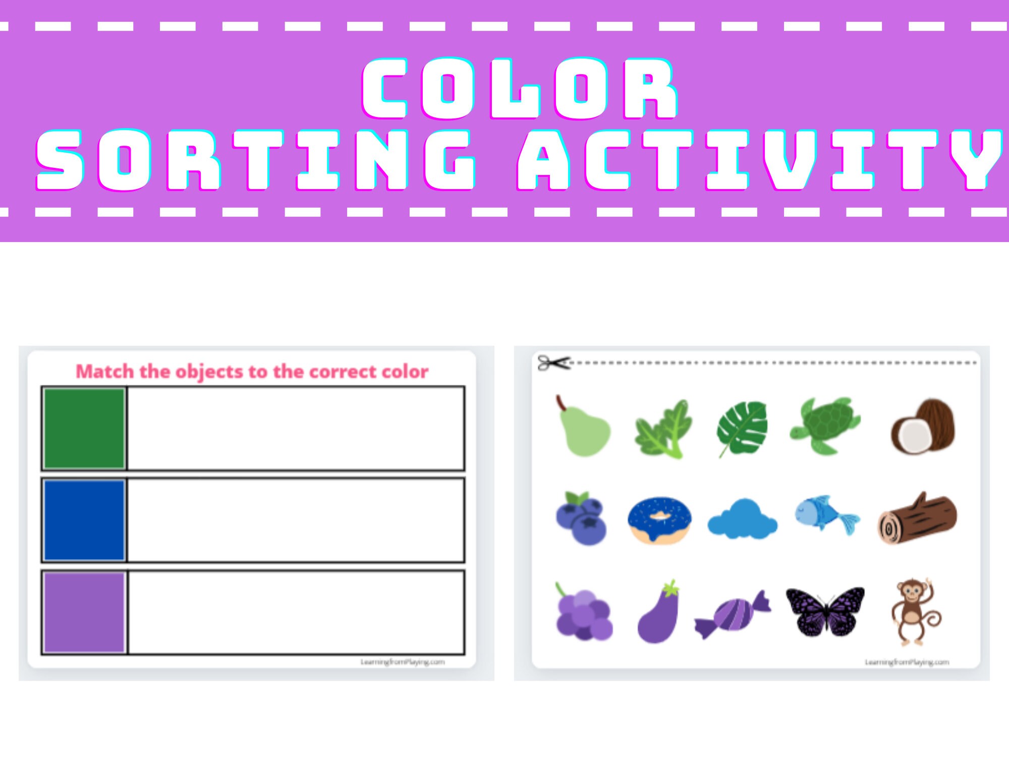 Toddler Color Sorting Activities Colors Learning Busy Book Printable ...