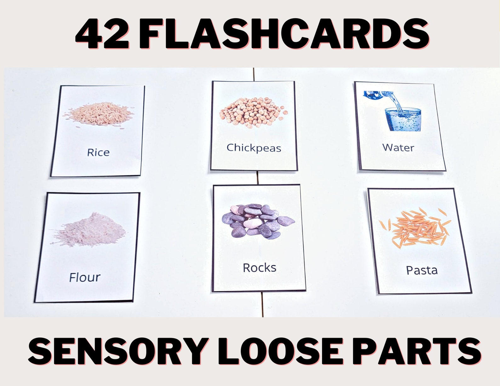 Sensory Play Loose Parts Cards Toddler Learning Visual Flashcards Kid ...