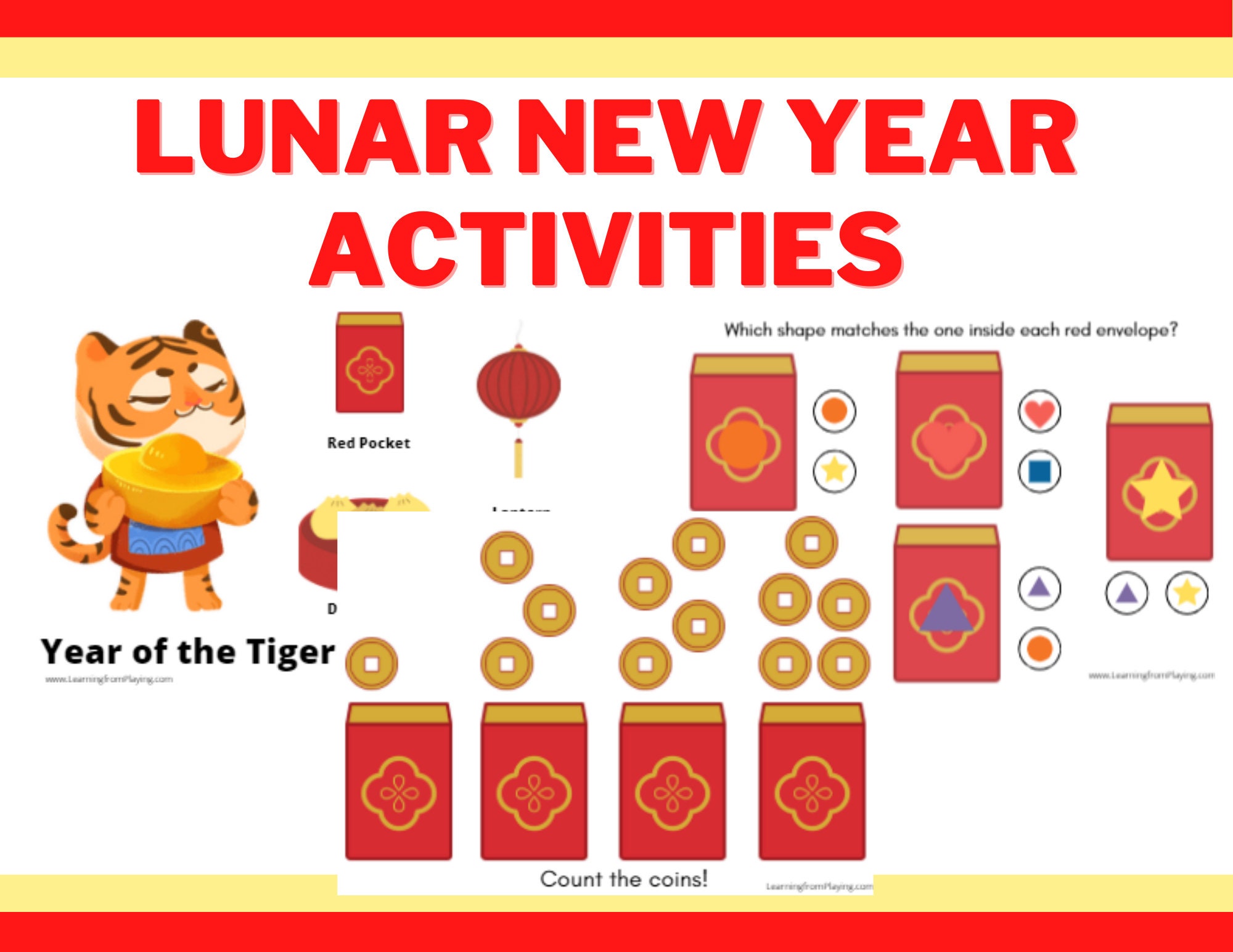 Lunar New Year Activities - Learning - Counting Shapes - Chinese New ...