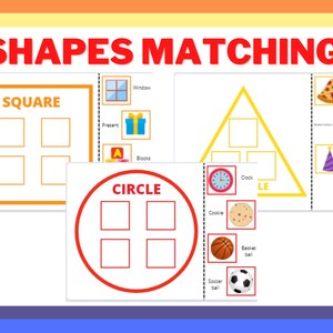 Toddler Shapes Matching Activity - Sorting - Learning - Busy Book ...