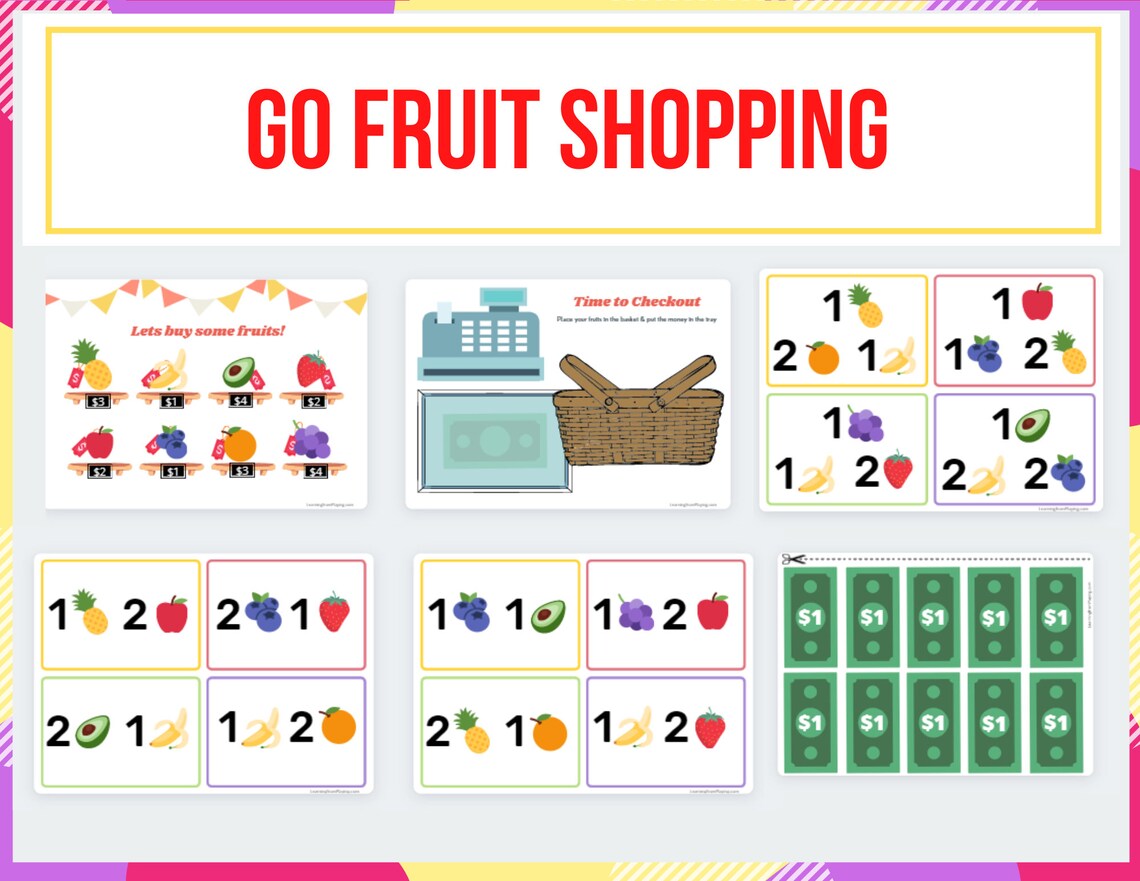 Preschool Learning Fruit Activities Busy Book Preschool | Etsy