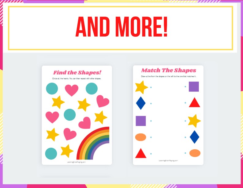 Toddler Learning Shapes Activities Toddler Busy Book Toddler Printable ...
