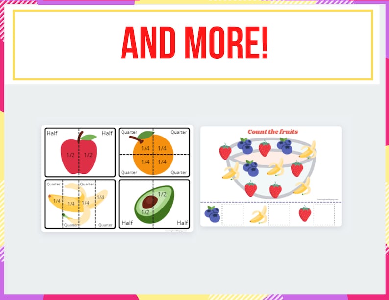 Preschool Toddler Fruit Activities Busy Book Preschool Printable Binder ...