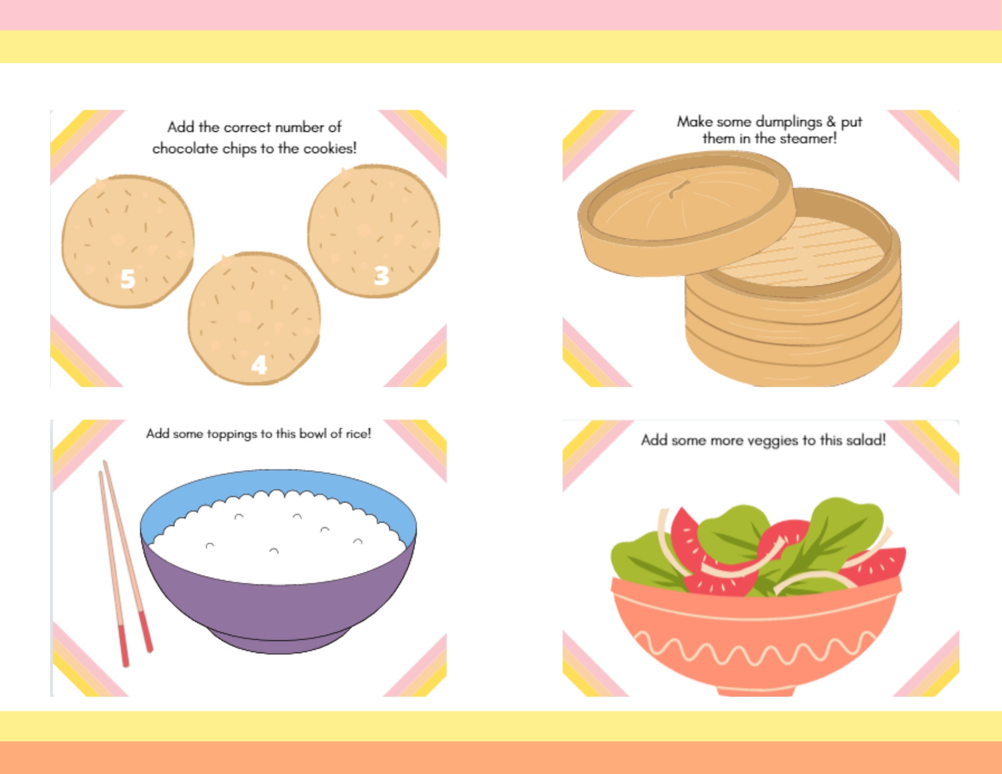 Toddler Food Playdough Mats - Playdough Sheet - Make Food - Learn to ...