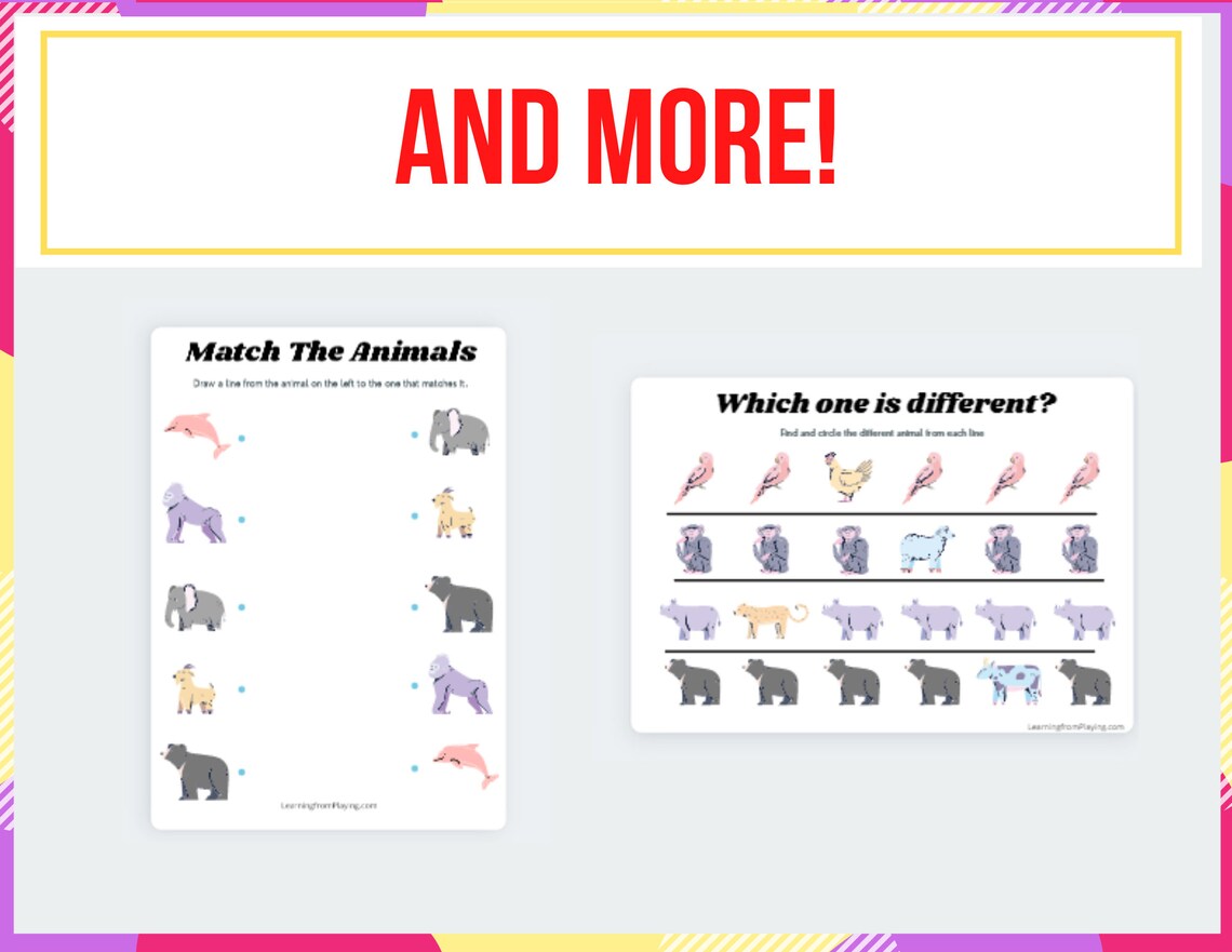 Toddler Animal Activities Toddler Busy Book Toddler | Etsy