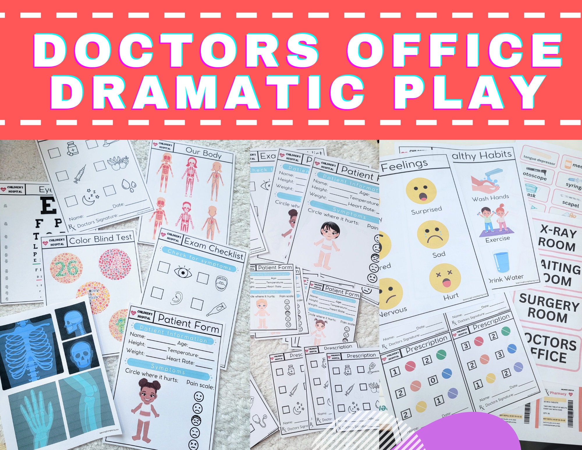 Toddler Doctors Office Dramatic Play - Pretend Play - Learning ...