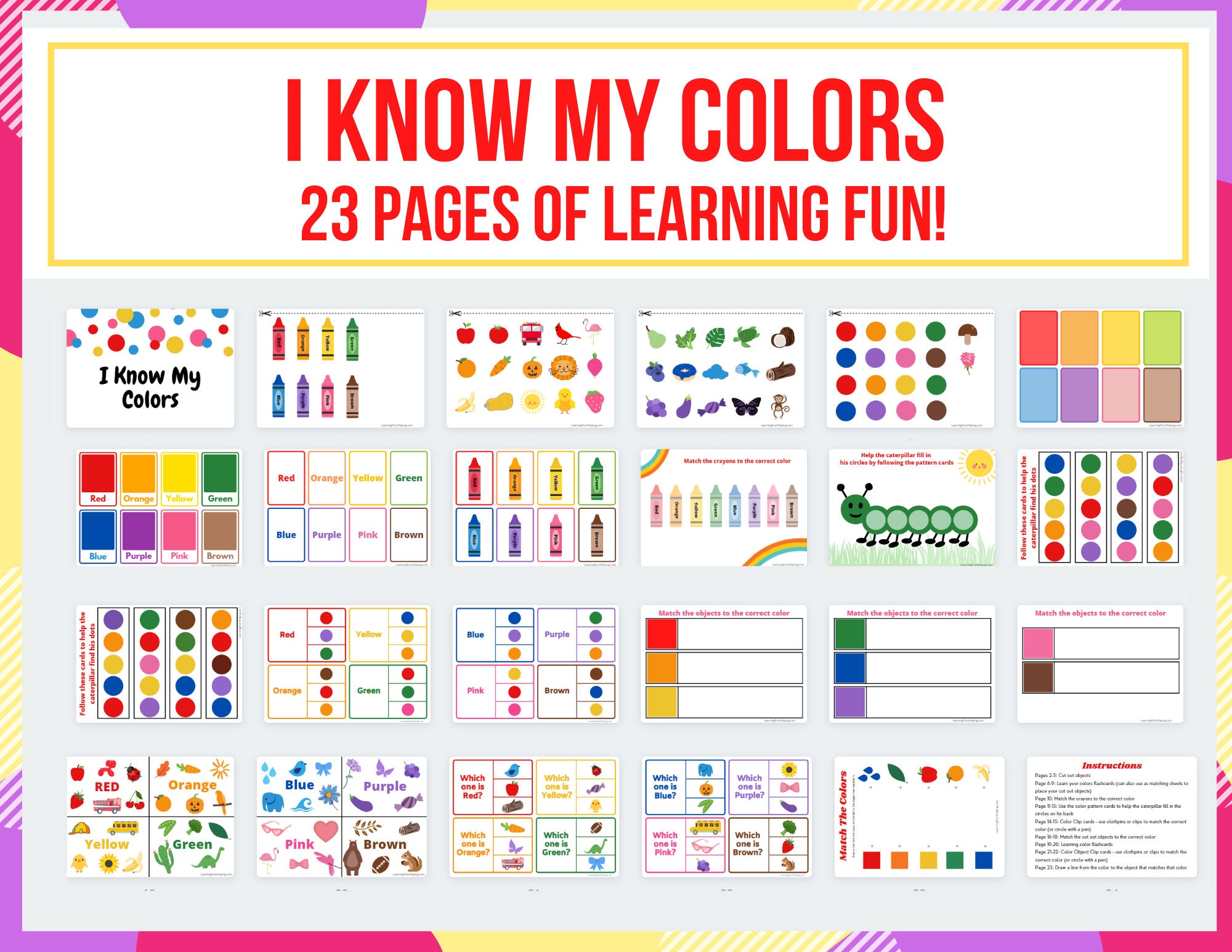 Toddler Color Activities Toddler Busy Book Toddler - Etsy