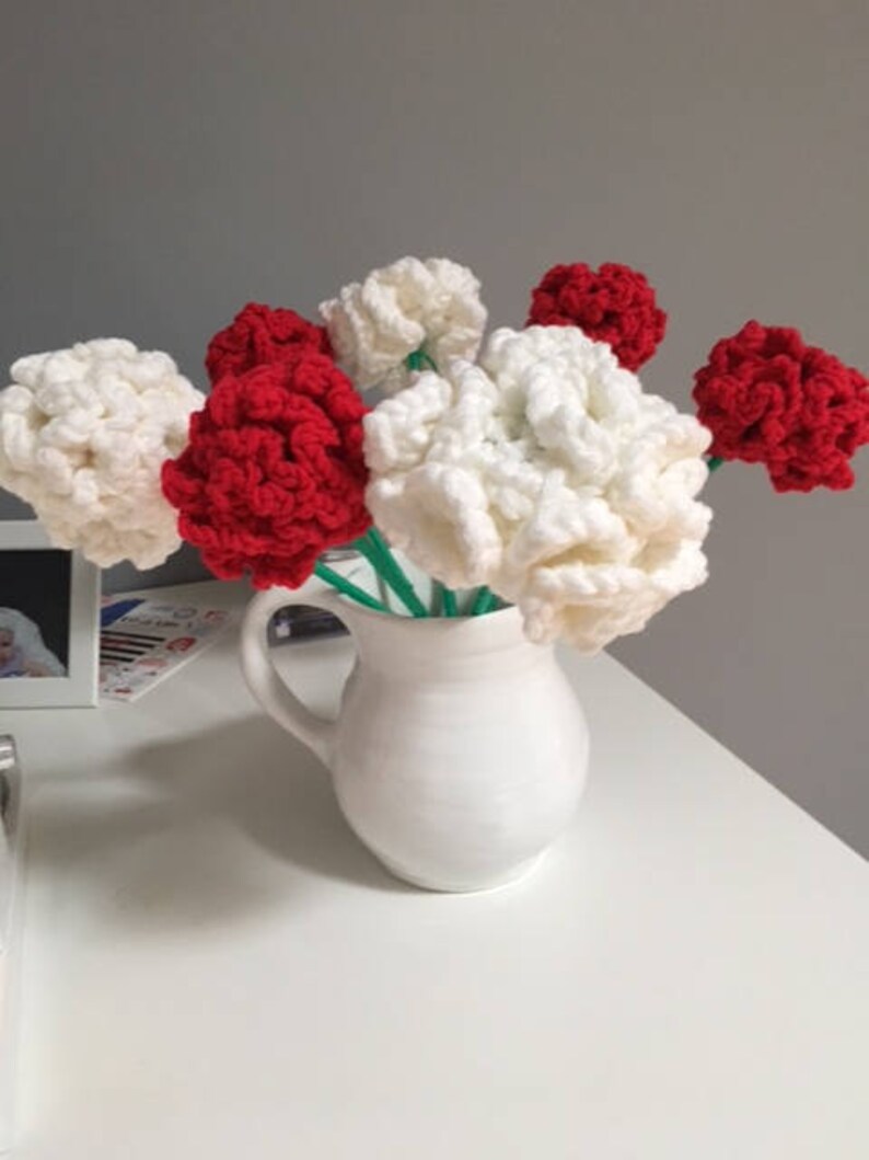 Crochet Bouquet of Carnations - Etsy