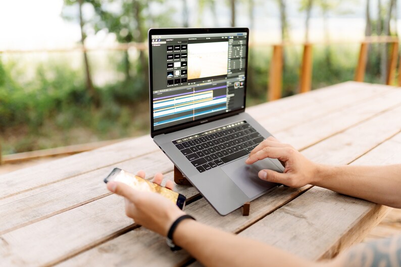 Handmade Wood Laptop Stand Handcrafted Macbook Stand Wooden - Etsy