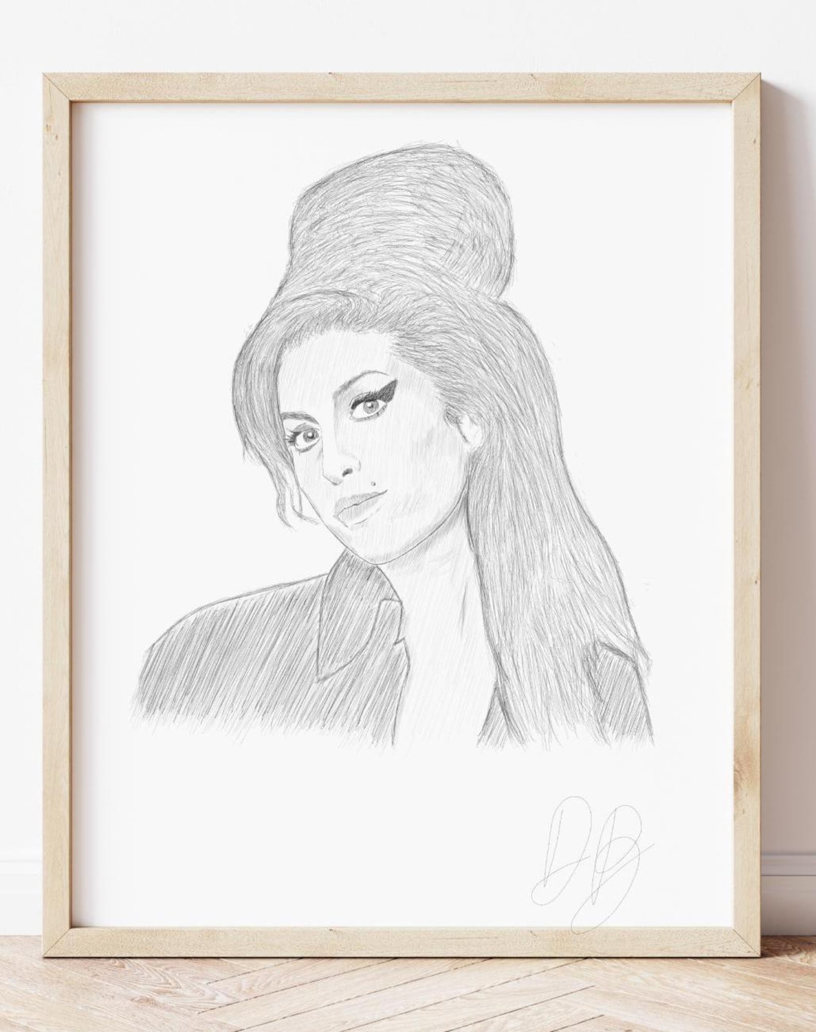 AMY WINEHOUSE Digital Drawing Digital Download Amy Winehouse Printable ...
