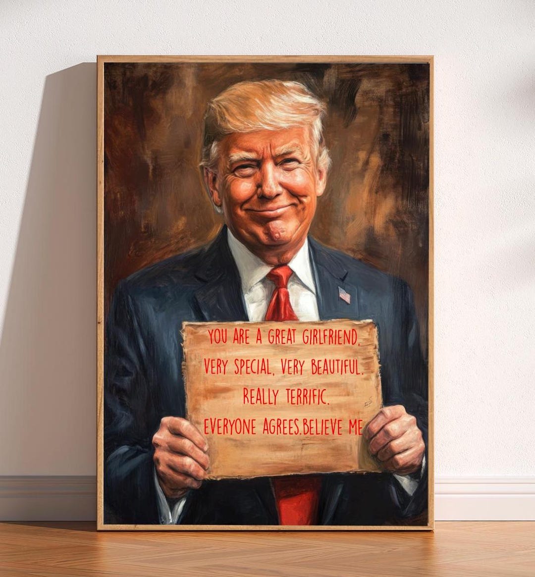 Trump Valentine Printable Valentines Day Jpg for Print Donald Digital ...