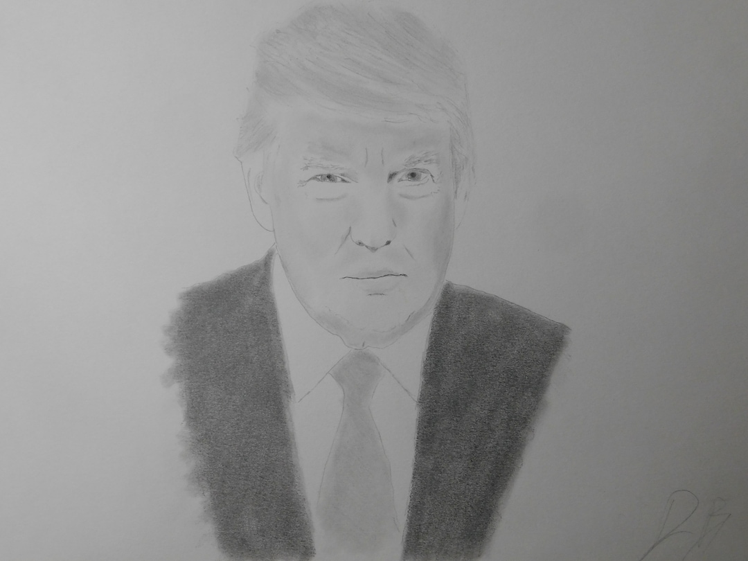 Donald Trump Pencil Drawing 9x12 ORIGINAL PORTRAIT SKETCH - Etsy