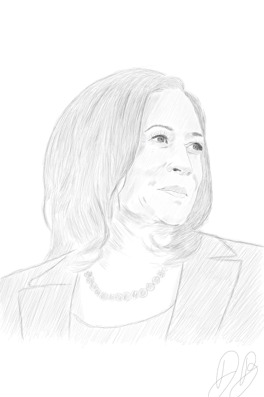 KAMALA HARRIS DRAWING Print Portrait Sketch - Etsy