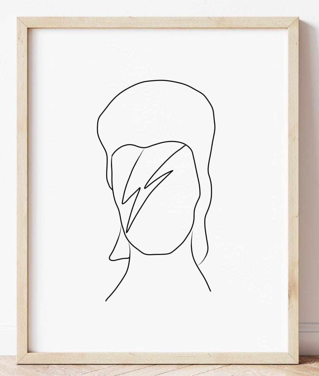 David Bowie Line Art, Bowie Print, Abstract Rock Star Wall Decor ...