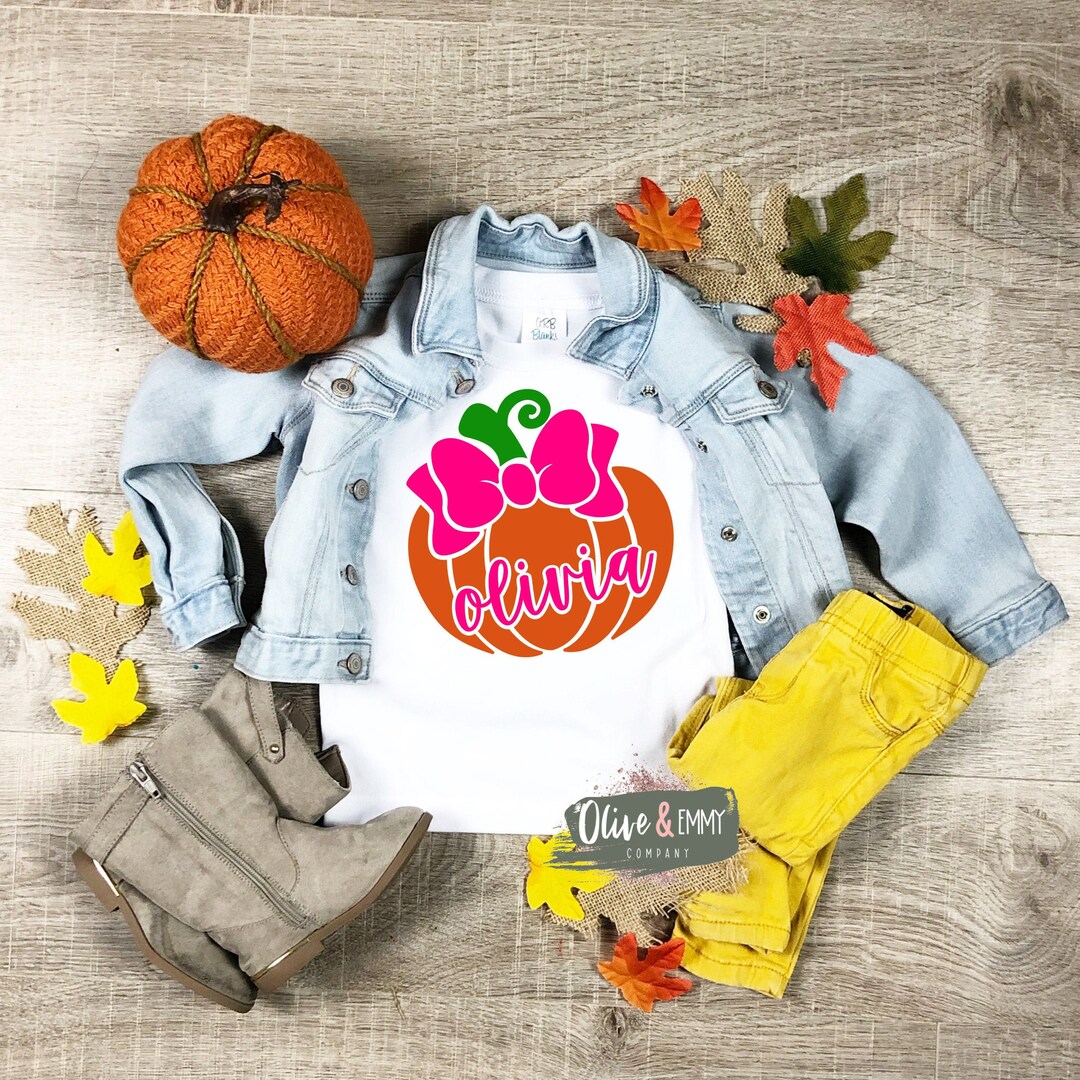 Kids Halloween Shirt Girl Halloween Shirt Personalized Pumpkin Tee ...