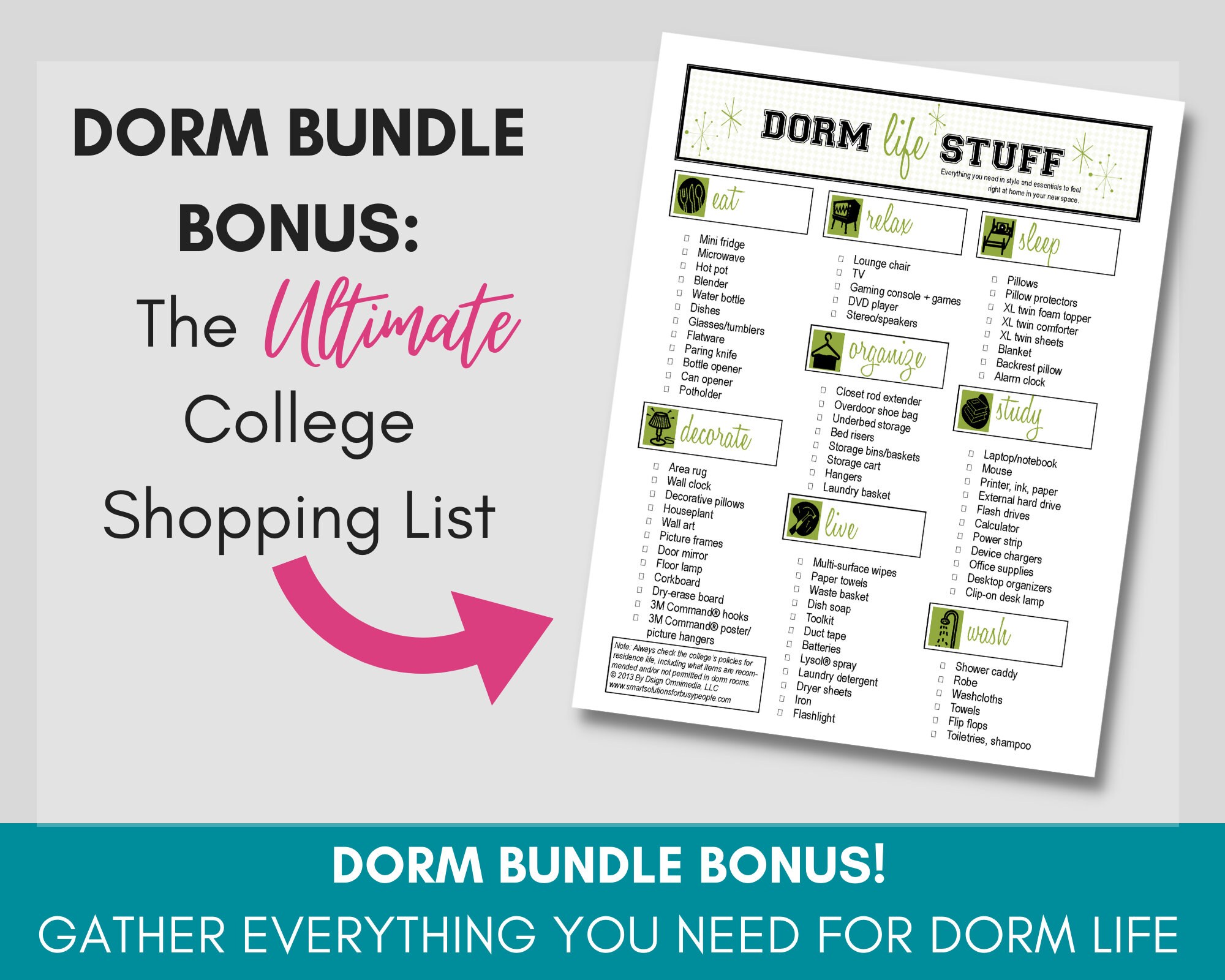 ROOM ARRANGER DORM Bundle Room Planner Furniture Layout - Etsy