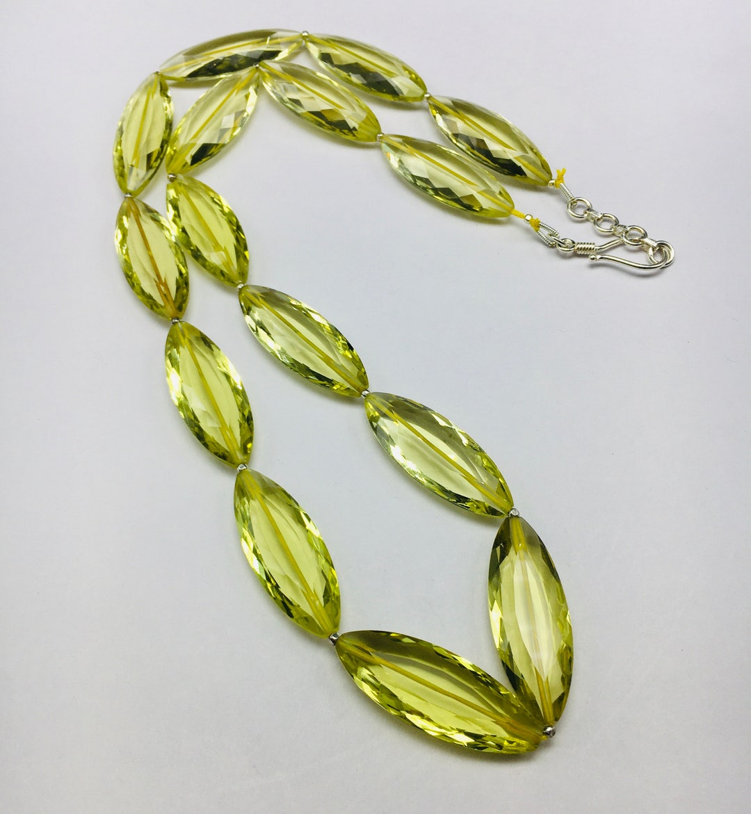 Natural GREEN GOLD Quartz/faceted/marquise/470.00 Carats/15x40mm/25 ...