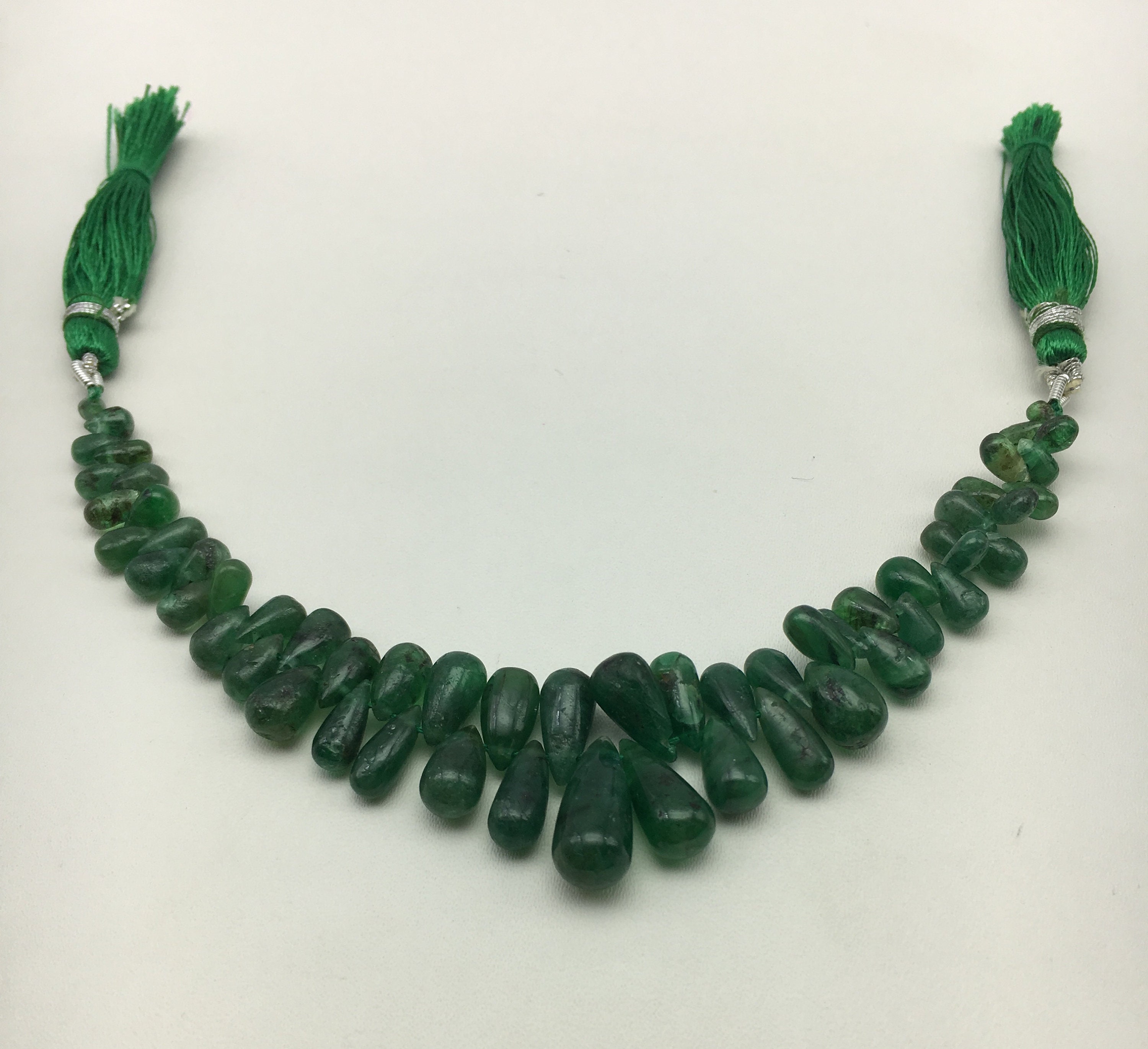 Fine Natural EMERALD Smooth Drop Shape Beads, Side Drilled, for Jewelry ...