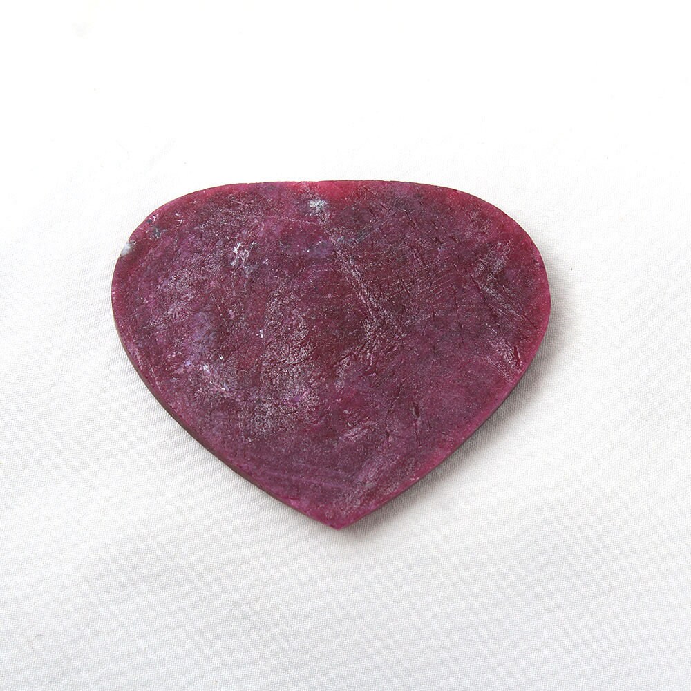Natural Ruby/hand Carved/heart Shape/width 53mm/length 43mm/height 5mm ...