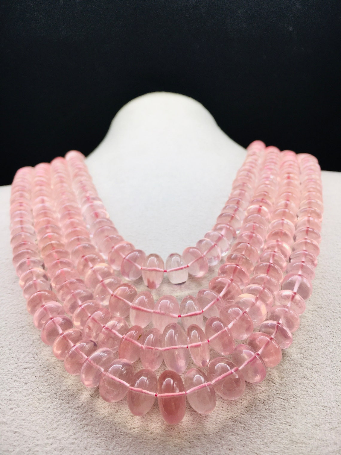 Natural ROSE Quartz/smooth/rondelle/8mm to 14MM/1033.00 Cts/19/715.00 ...