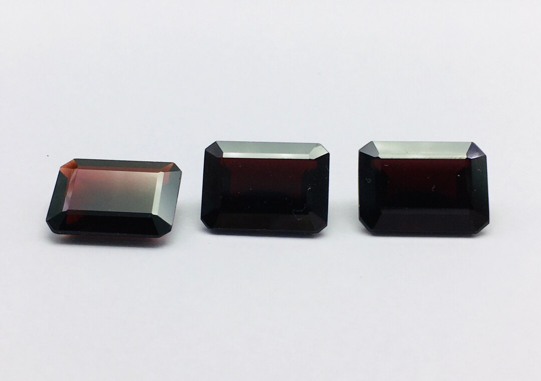 Red Garnet Cut Stone/octagon Shape/12x16mm/3 Pieces 38.05 Carats/159.00 ...