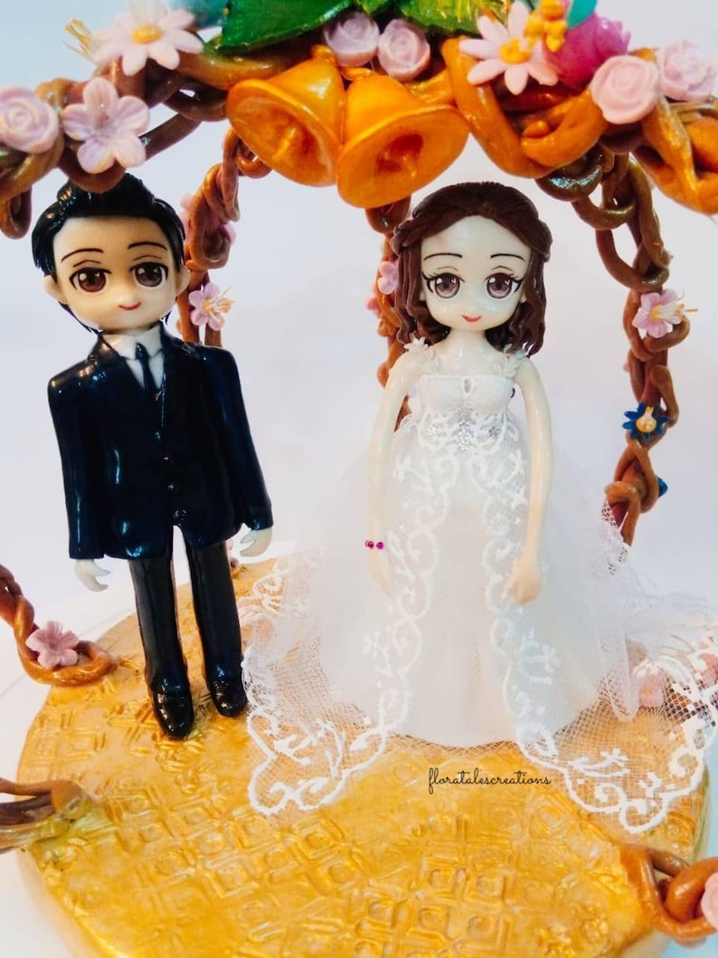 Custom Chibi Anime Wedding Cake Topper Handmade Figurines - Etsy